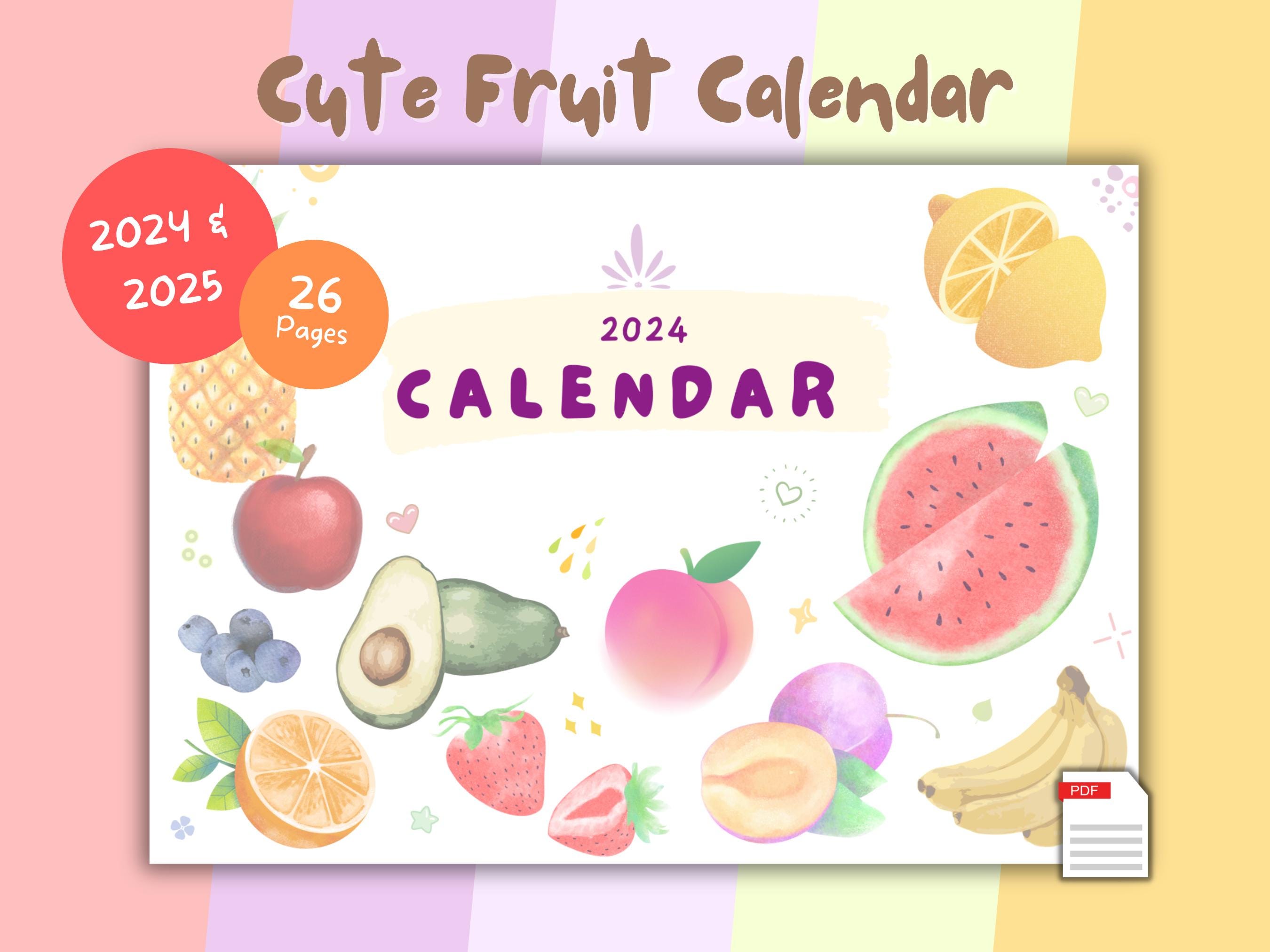 Calender, Strawberry Open Printable Calendar, Open Cute Printable ...