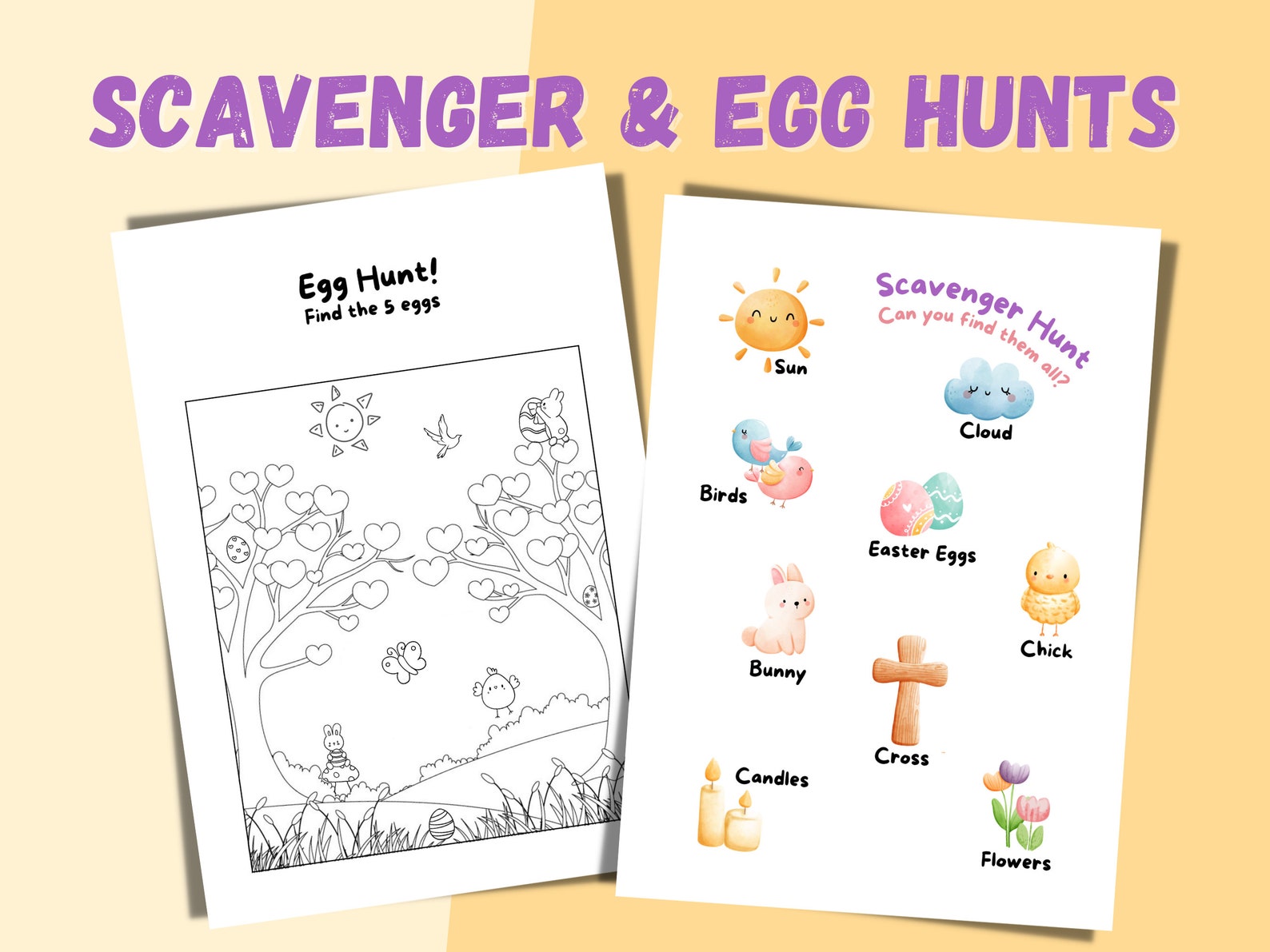 Easter Activity Pack, Printable Easter Kids Activity Bundle, Printable ...