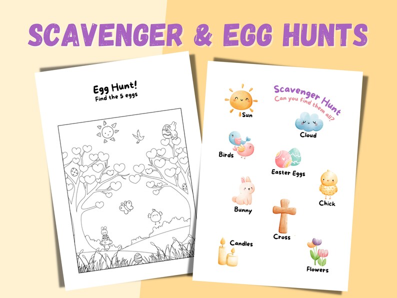 Easter Activity Pack, Printable Easter Kids Activity Bundle, Printable ...