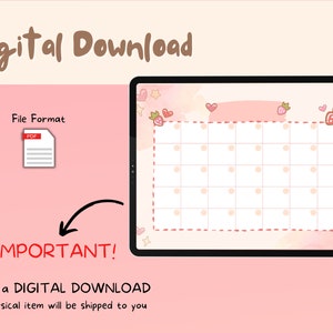 Calender, Strawberry Open Printable Calendar, Open Cute Printable ...