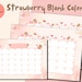 Calender, Strawberry Open Printable Calendar, Open Cute Printable ...