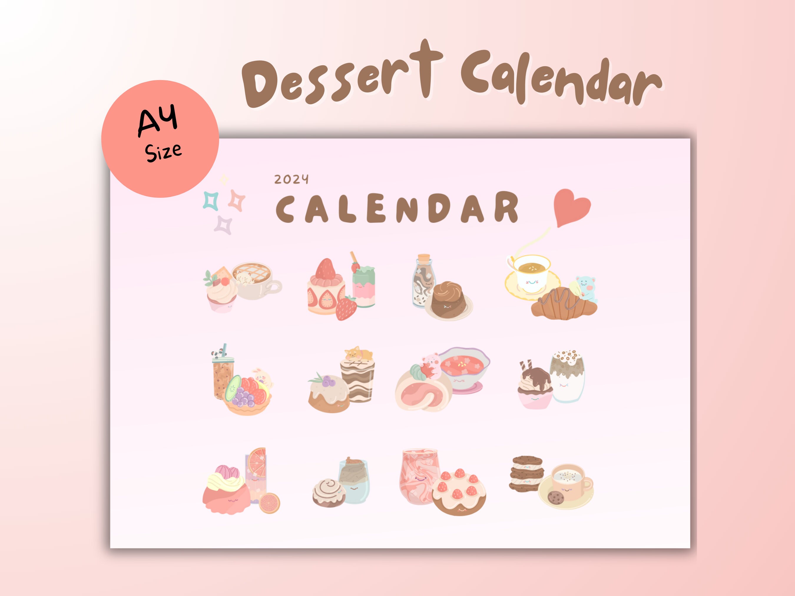 Calender, Strawberry Open Printable Calendar, Open Cute Printable ...