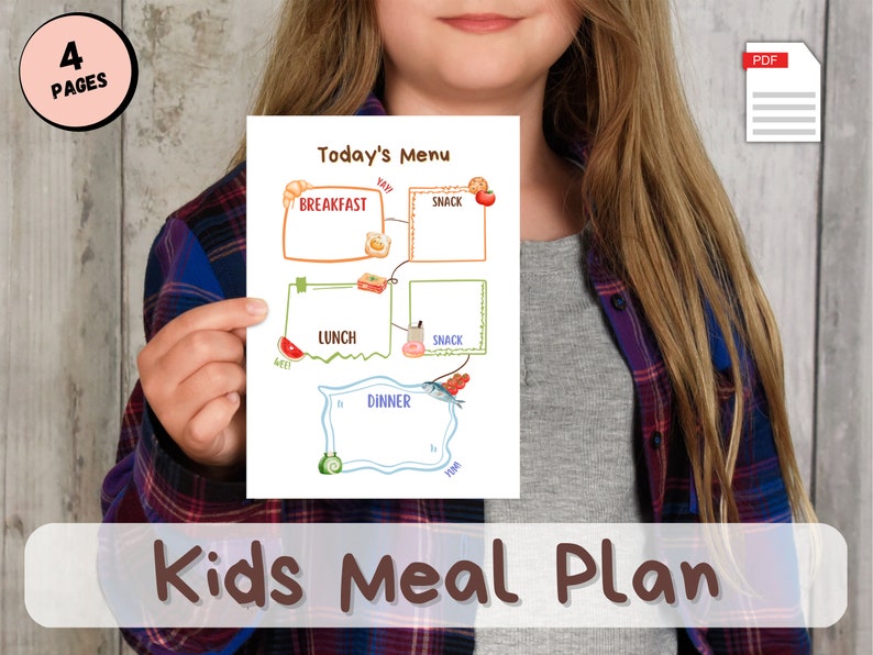 Kids Meal Planner, BLW, Cute Kids Menu, Baby Meal Planning, Weekly Meal ...