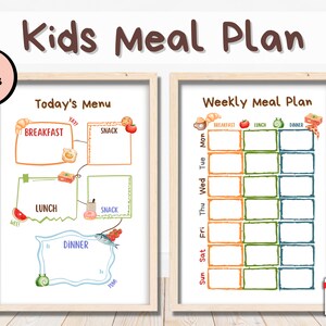 Kids Meal Planner, BLW, Cute Kids Menu, Baby Meal Planning, Weekly Meal ...