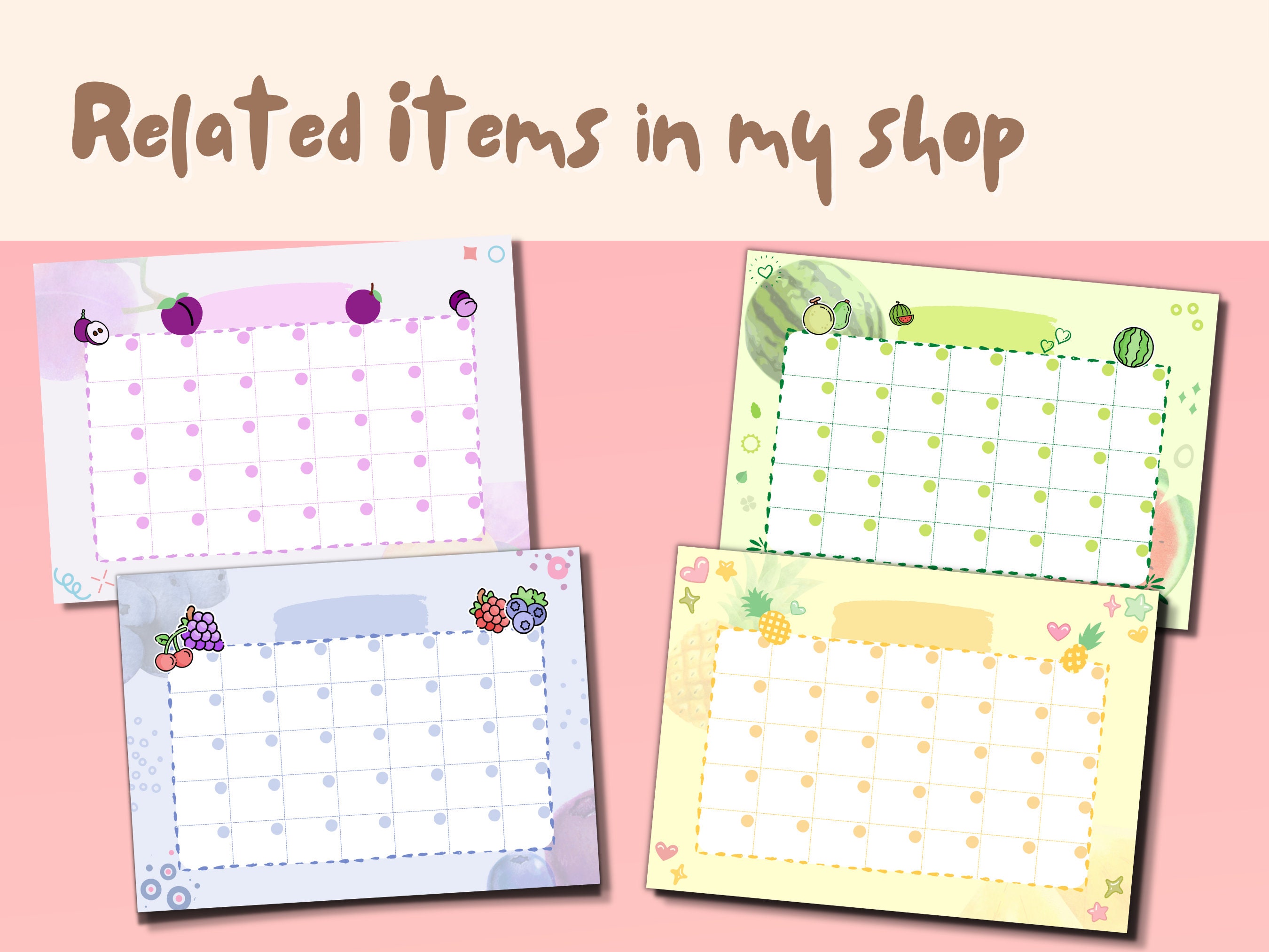 Calender, Strawberry Open Printable Calendar, Open Cute Printable ...