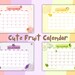 Calender, Strawberry Open Printable Calendar, Open Cute Printable ...