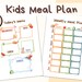 Kids Meal Planner, BLW, Cute Kids Menu, Baby Meal Planning, Weekly Meal ...