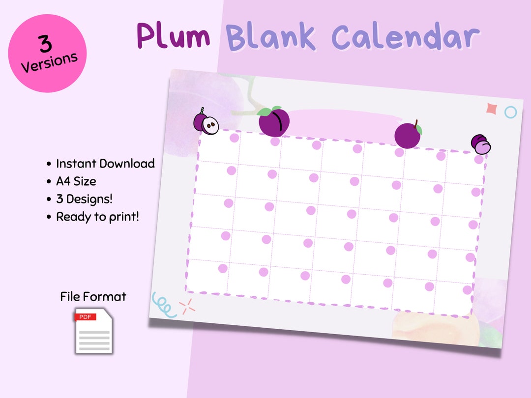 Calender Open Printable Calendar Open Cute Printable - Etsy