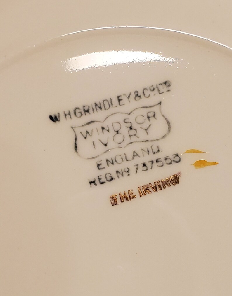 Antique WH Grindley Windsor Ivory Lunch Plates, Set of 3, the Irving - Etsy