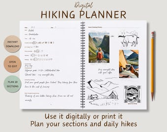 The Trail Journal. Prompted Hiking Log. Pocket Walking Journal ...