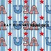 USA Seamless Pattern, Fourth of July Digital Paper, Patriotic Pattern ...
