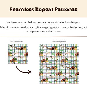 Watercolor Farm Animals, Farm Animals Seamless Pattern, Farm Animals ...