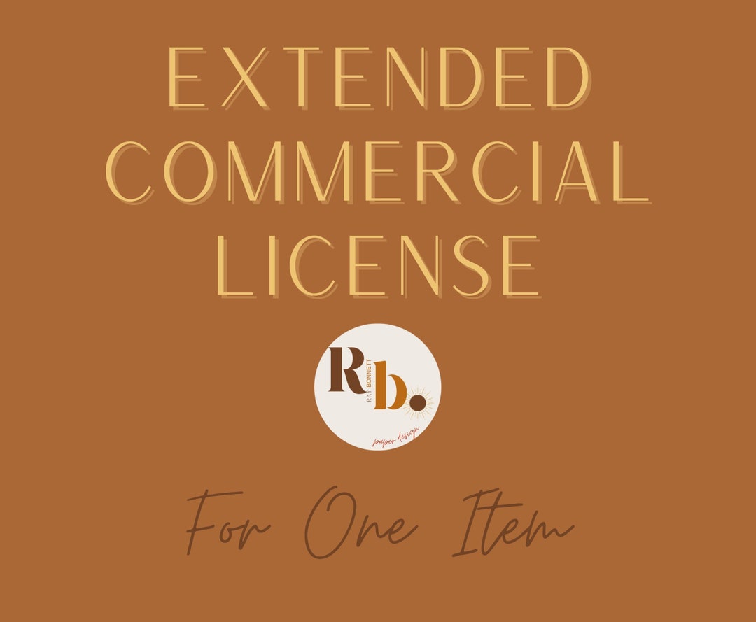 Extended Commercial License for One Item No Credit Required POD Sites ...