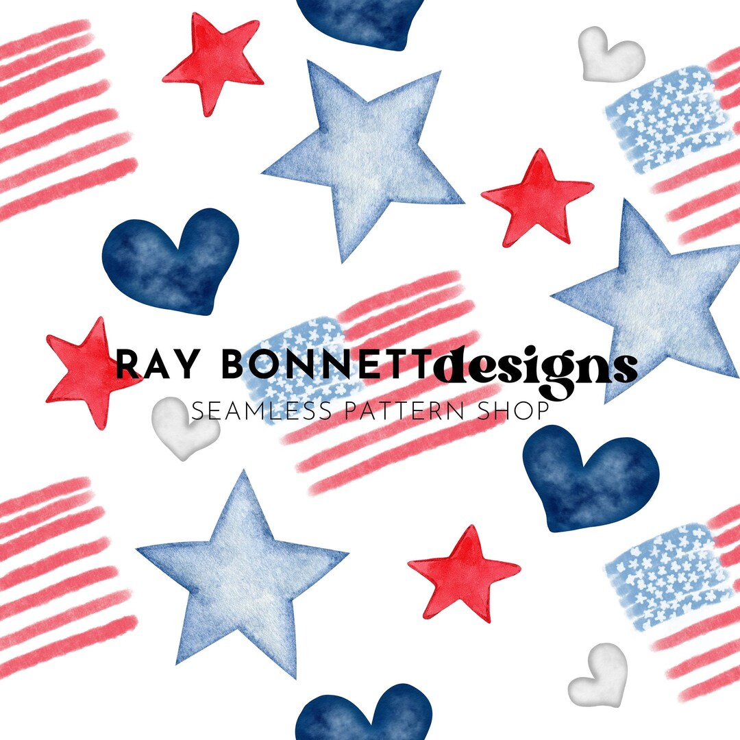 Fourth of July Pattern, Patriotic Pattern for Commercial Use, Fourth of ...