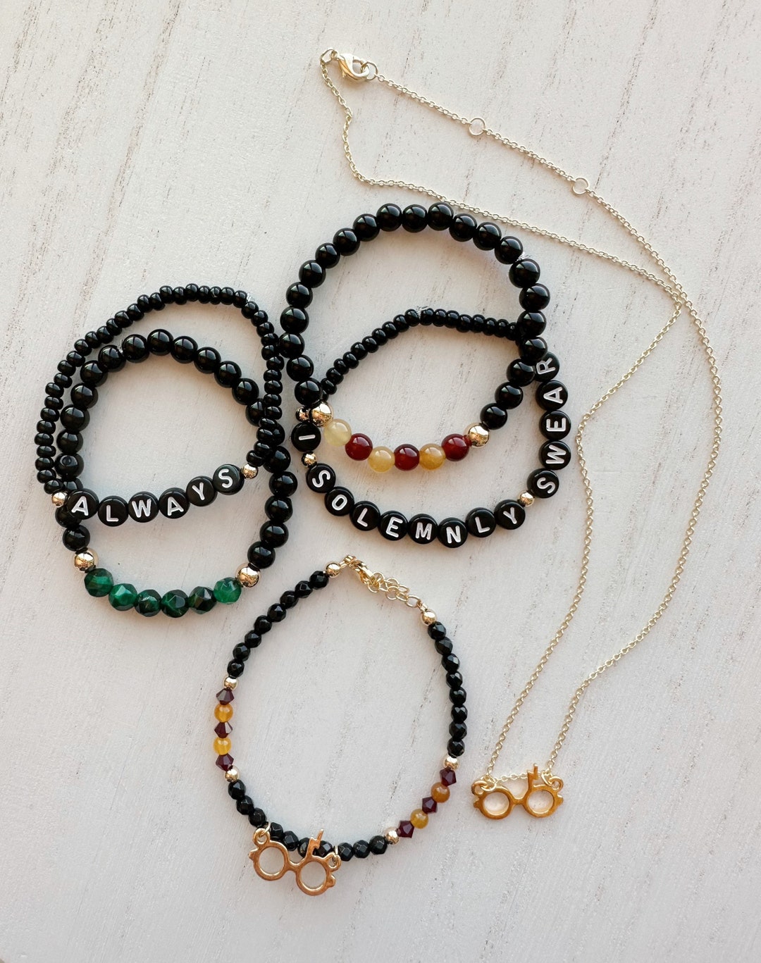 14k Gold | Gemstone | Wizard Bracelet | Wizard Necklace | Harry Potter ...