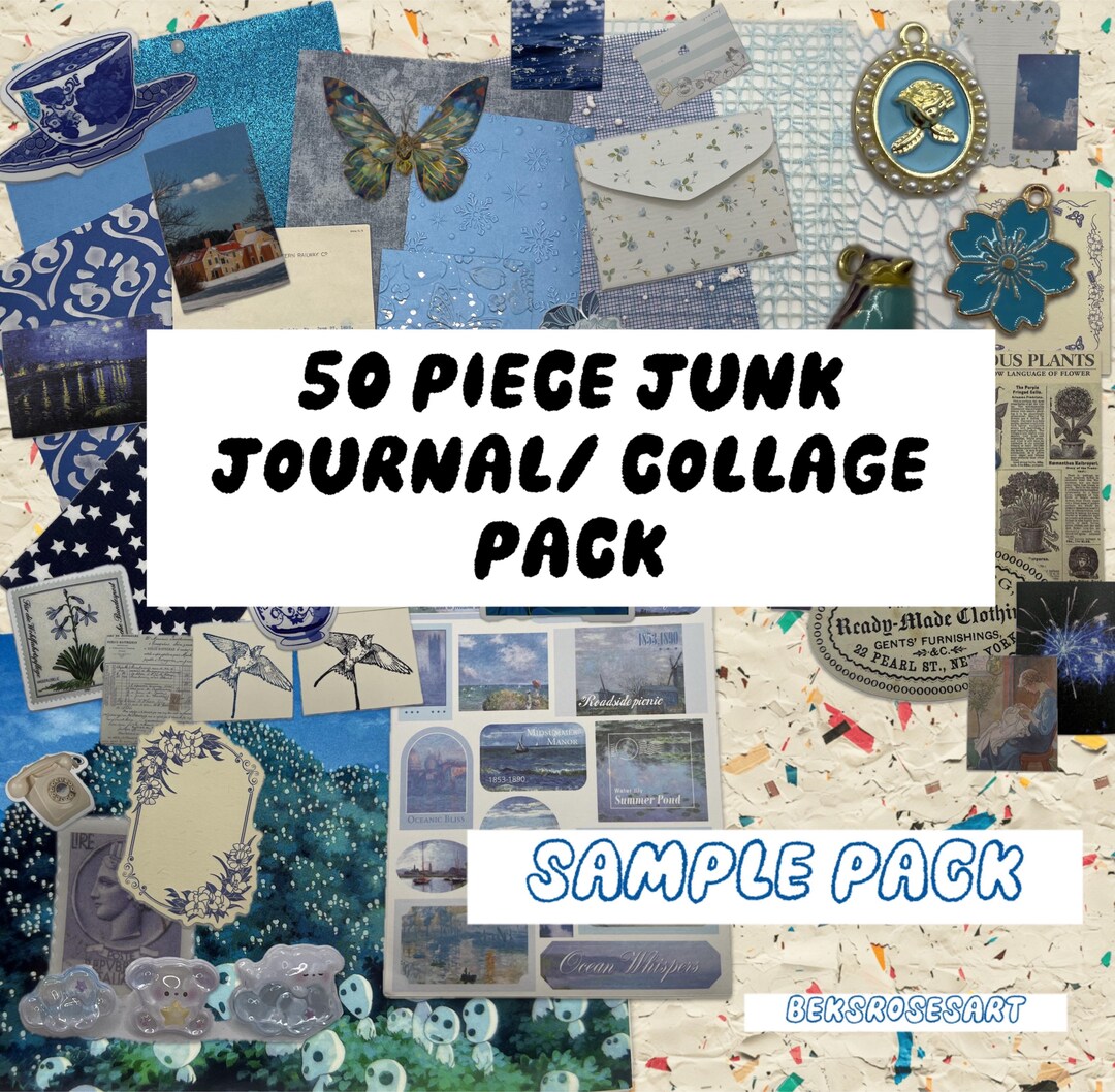 50 Piece Collage/journaling Pack - Etsy