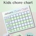 Kids Chore Chart, Editable Reward Chart, Printable Sticker Chart ...