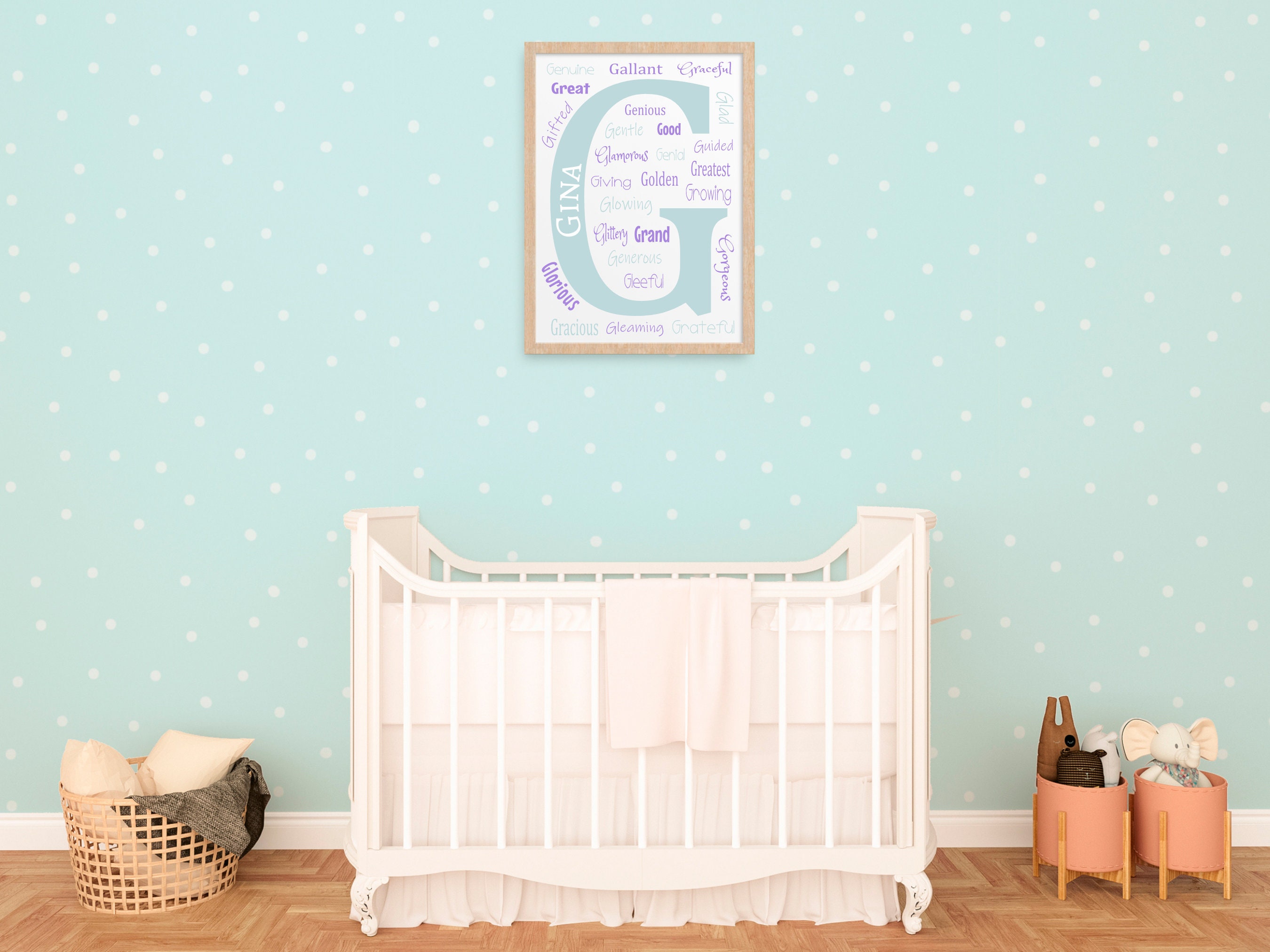 Personalized Letter G Printable Wall Art With Positive Affirmations for ...