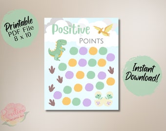 Kids Reward Chart, Unicorn Rainbow Positive Points Reward Tracker ...