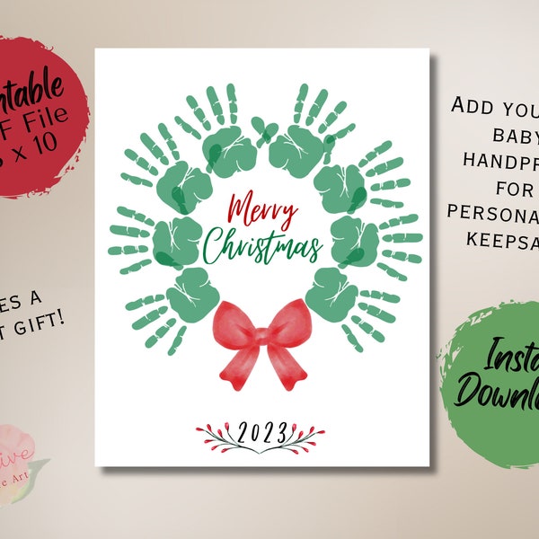 Christmas Handprint - Etsy