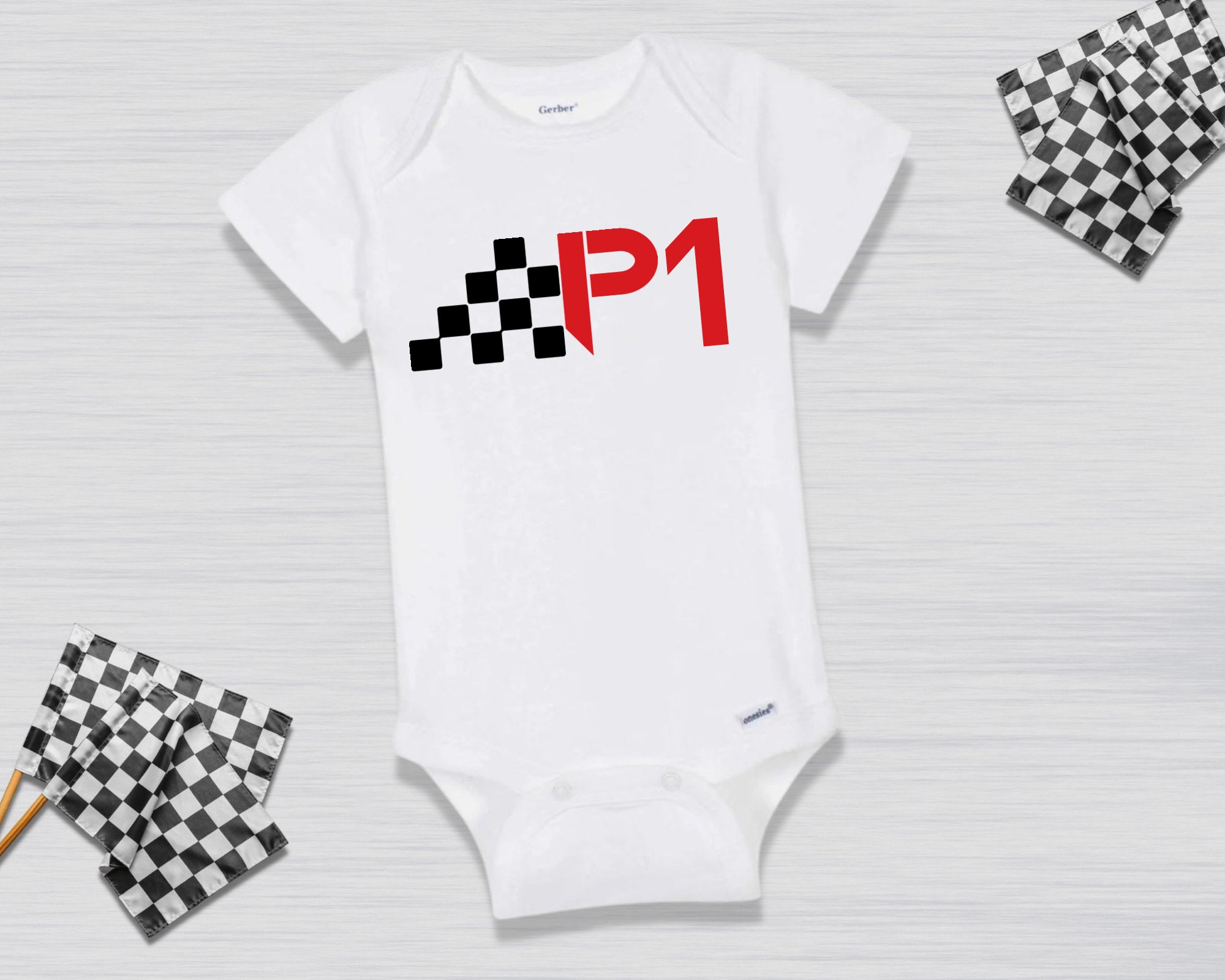 P1 Pole Position Race Flags Baby Onesie, Formula 1 Championship, F1 Baby Clothes - Etsy