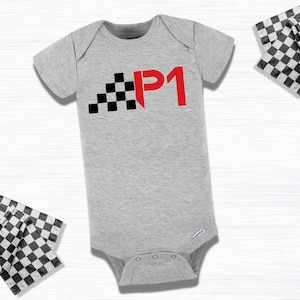 P1 Pole Position Race Flags Baby Onesie, Formula 1 Championship, F1 ...