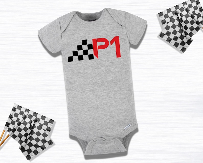 P1 Pole Position Race Flags Baby Onesie, Formula 1 Championship, F1 Baby Clothes - Etsy