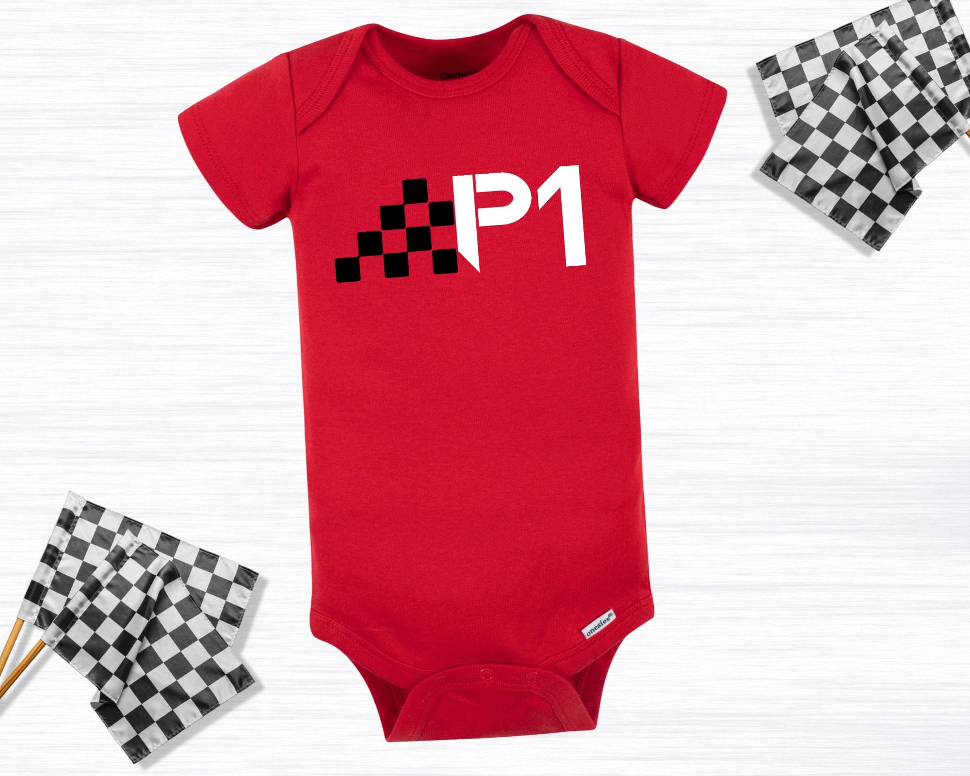 P1 Pole Position Race Flags Baby Onesie, Formula 1 Championship, F1 ...