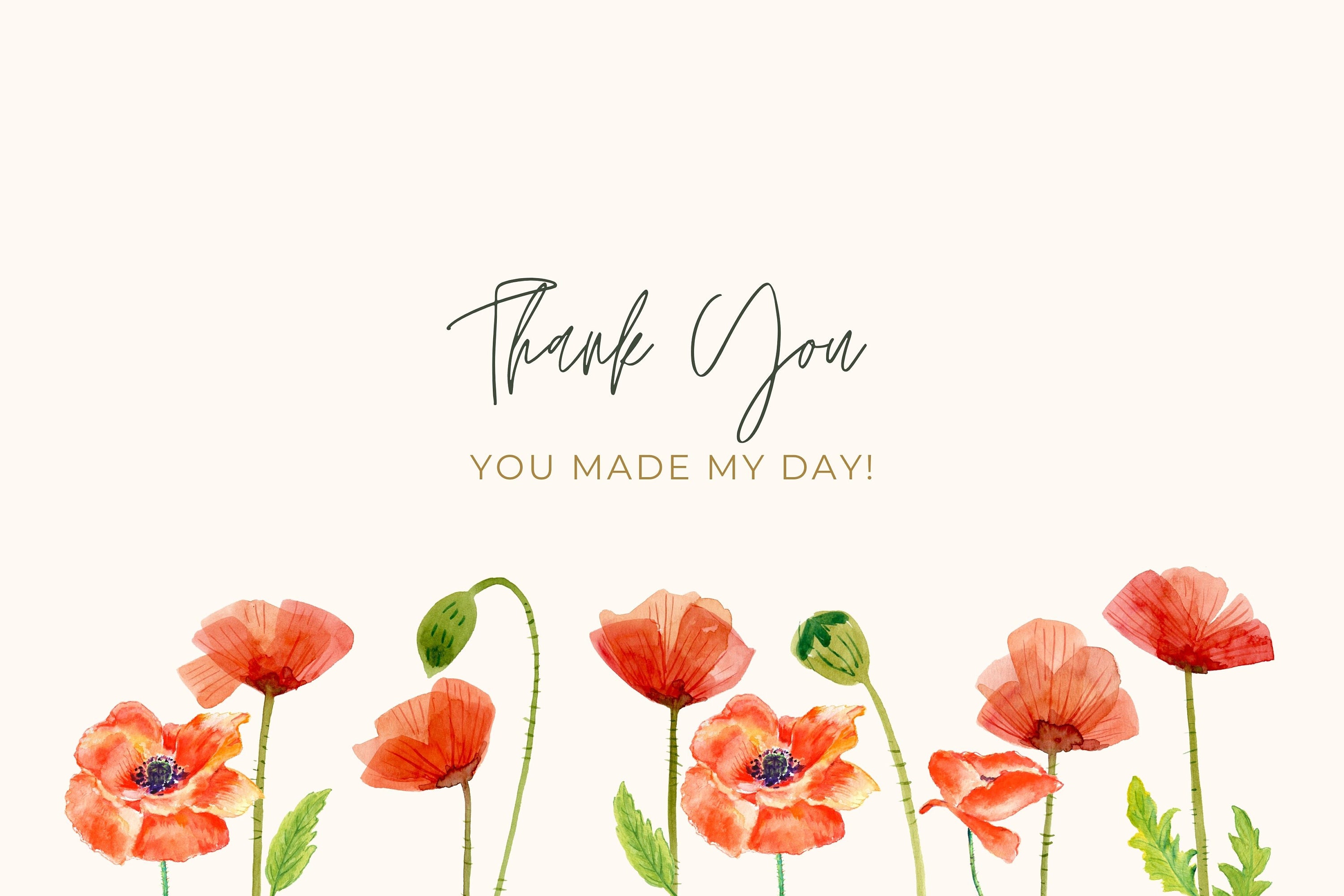 Thank You Card Template Editable Thank You for Order - Etsy