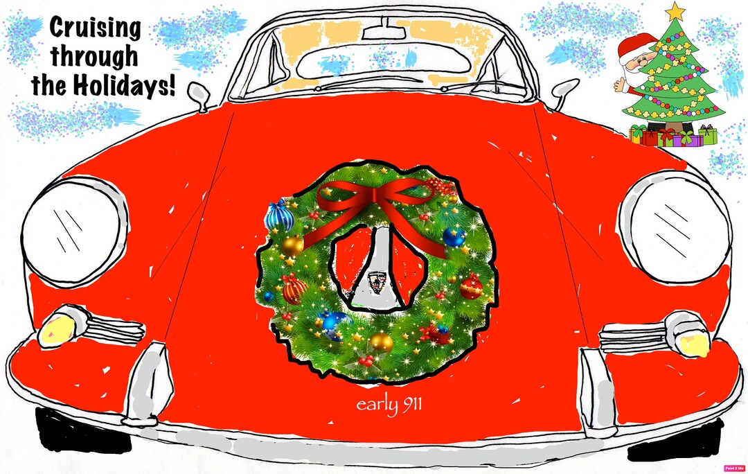 Porsche Early 911 Holiday Card - Etsy