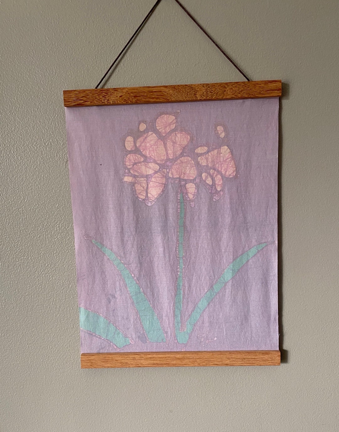 Light Purple Batik Amaryllis Wall Art - Etsy