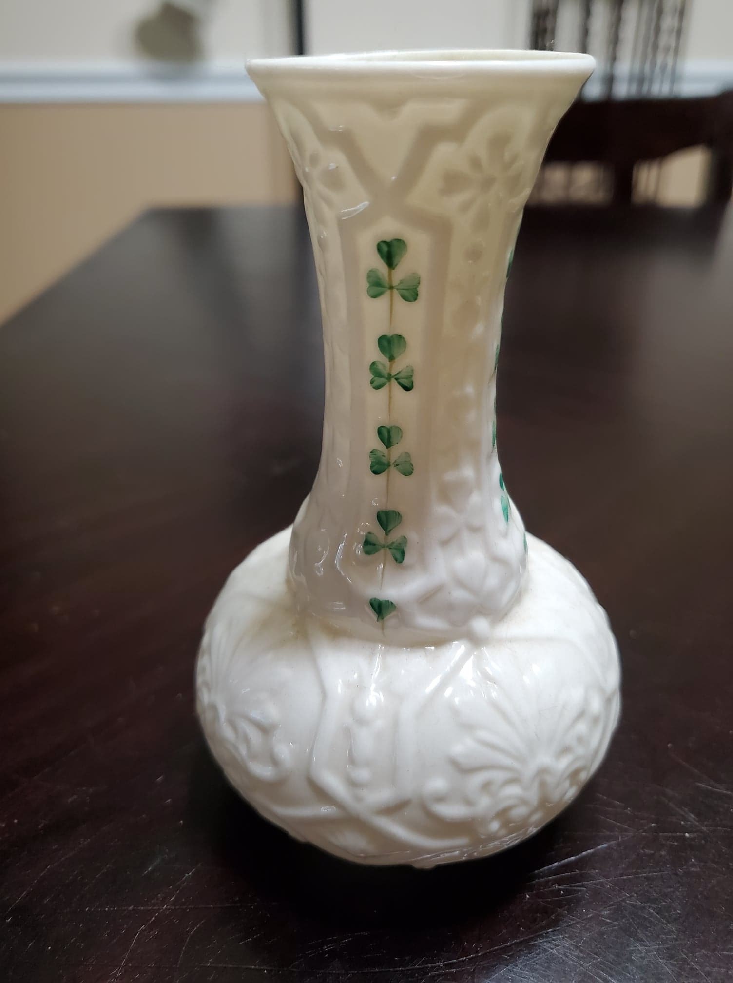 Vintage Belleek Irish China Shamrock Bud Vase 4th Mark - Etsy