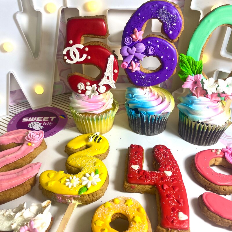 Number Cookies - Etsy