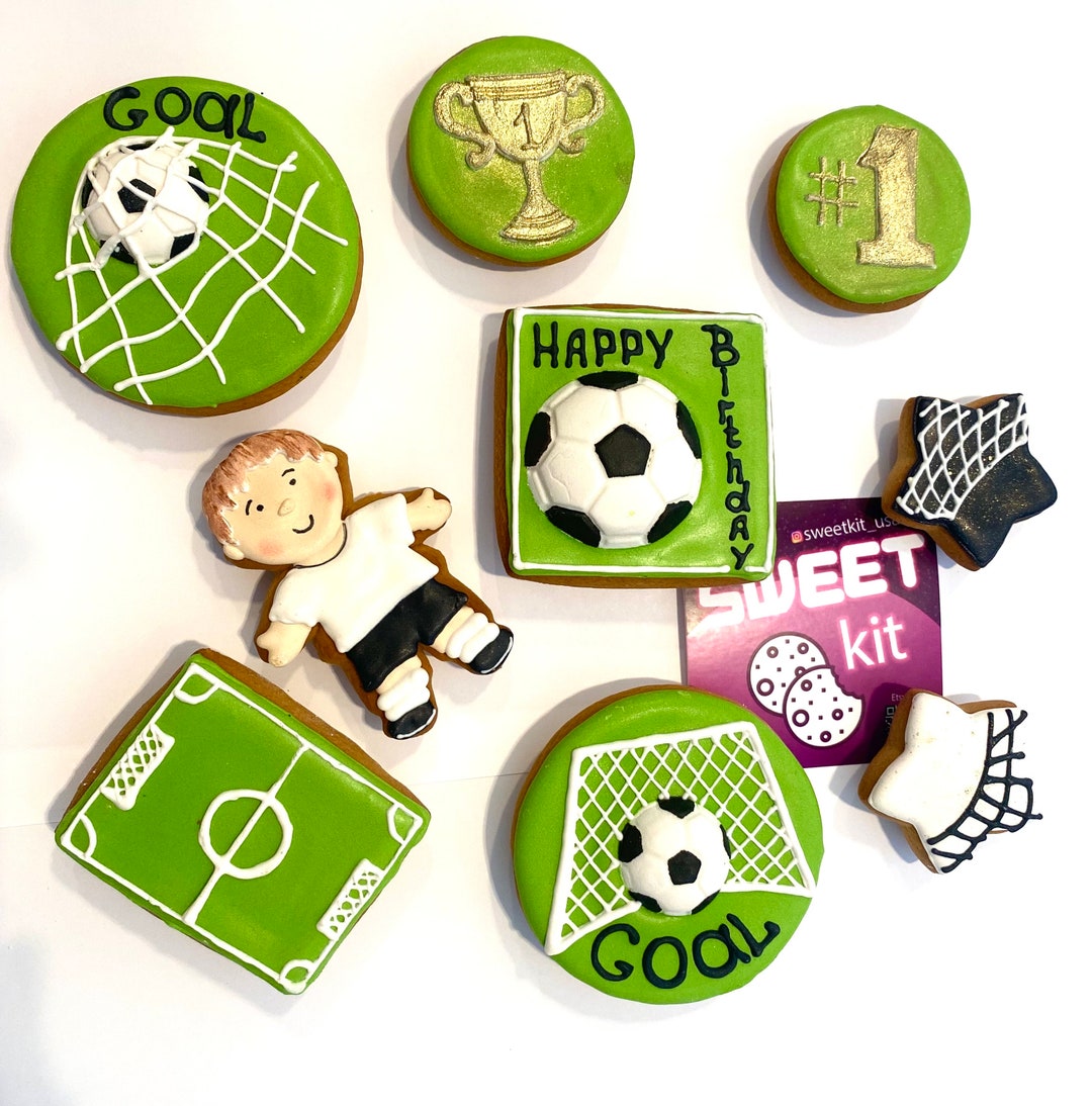 Soccer Cookies Set – 1 Dozen Custom Sugar Cookies – Personalized Sports ...