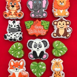 Safari Cookies Animal Themed Cookies, Jungle Safari Party Treats ...