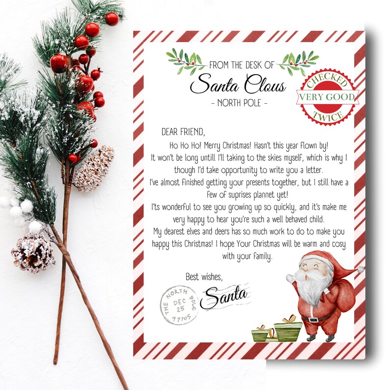 LETTER From Santa Official Greeting Letter From Santa Letter Png Files ...