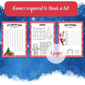 20printable Christmas Activity Pages for Kids and Elders,kid's ...