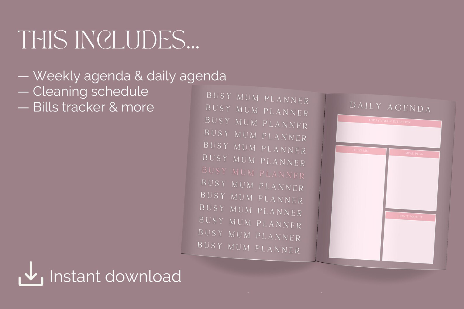 The Busy Mum Planner // Printable Planner, Planner for Mums, Busy Mum ...