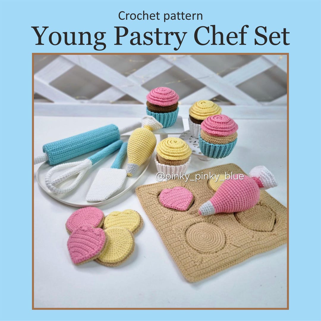Young Pastry Chef Set Crochet Pattern - Etsy