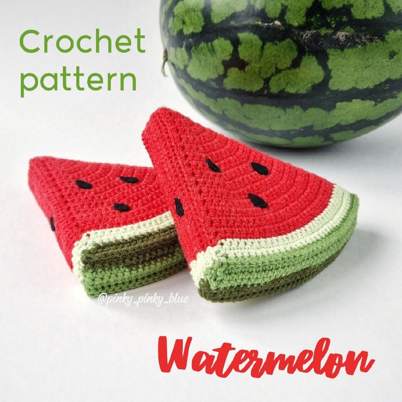Watermelon Slices Crochet Pattern - Etsy