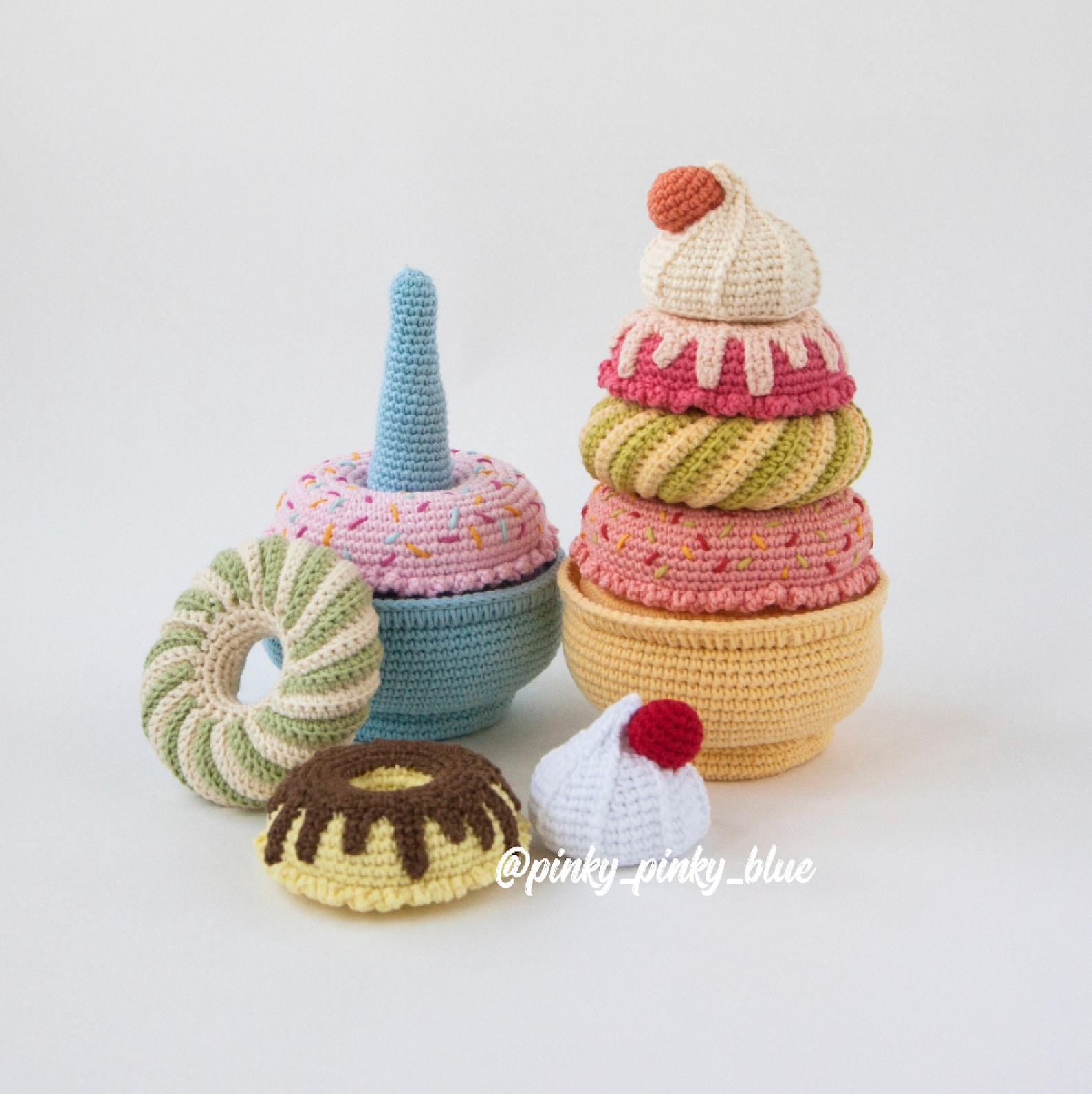 Ice Cream Stacking Toy Crochet Pattern - Etsy