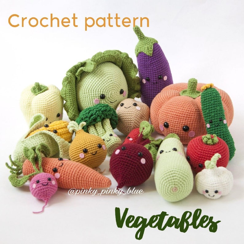 Vegetables Crochet Pattern - Etsy