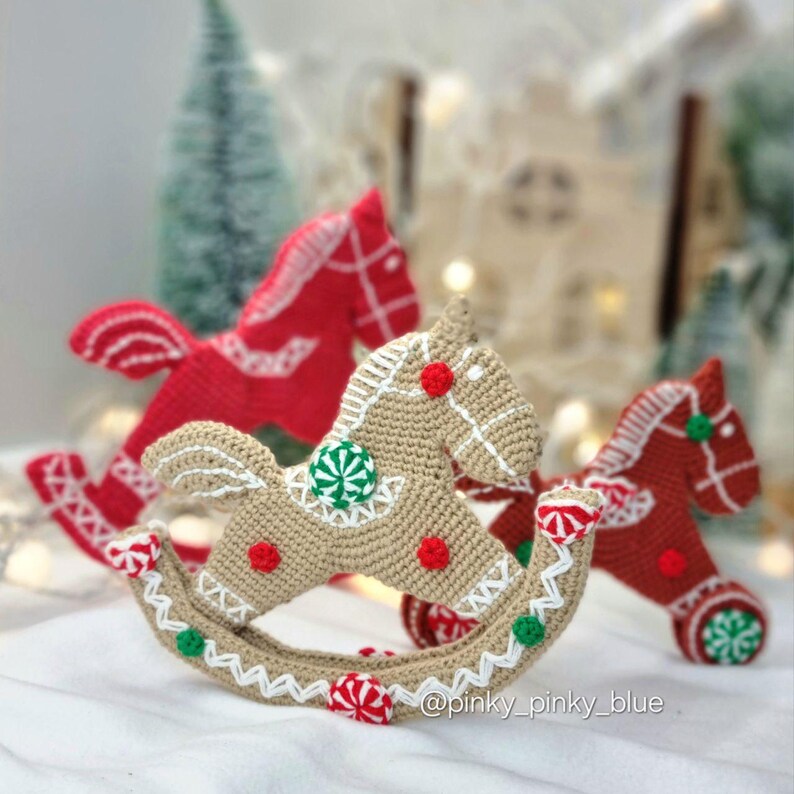 Gingerbread Rocking Horse Crochet Pattern - Etsy