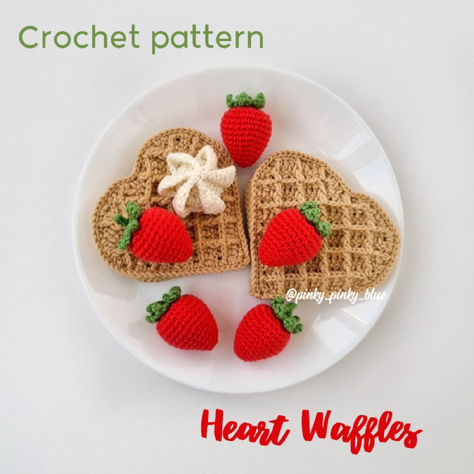 Heart Shaped Waffles Crochet Pattern - Etsy