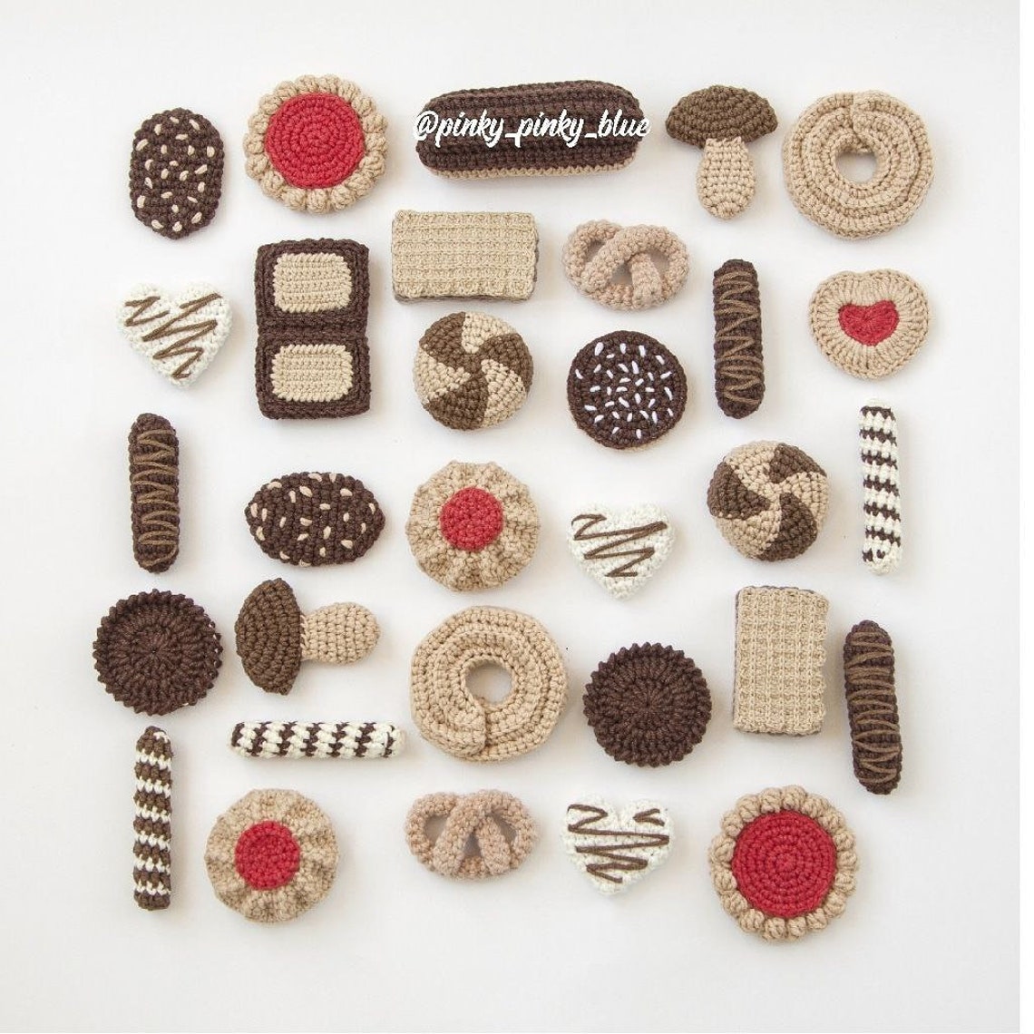 Crochet Cookies Pattern: 15 Assorted Cookie Designs (PDF Pattern) - Etsy