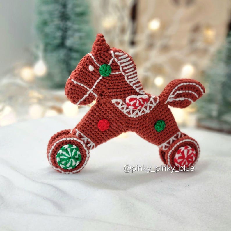 Gingerbread Rocking Horse Crochet Pattern - Etsy