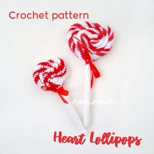Heart Lollipop Crochet Pattern - Etsy