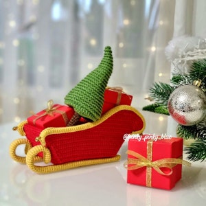 Gingerbread Sleight+santa's Sleight Crochet Pattern - Etsy