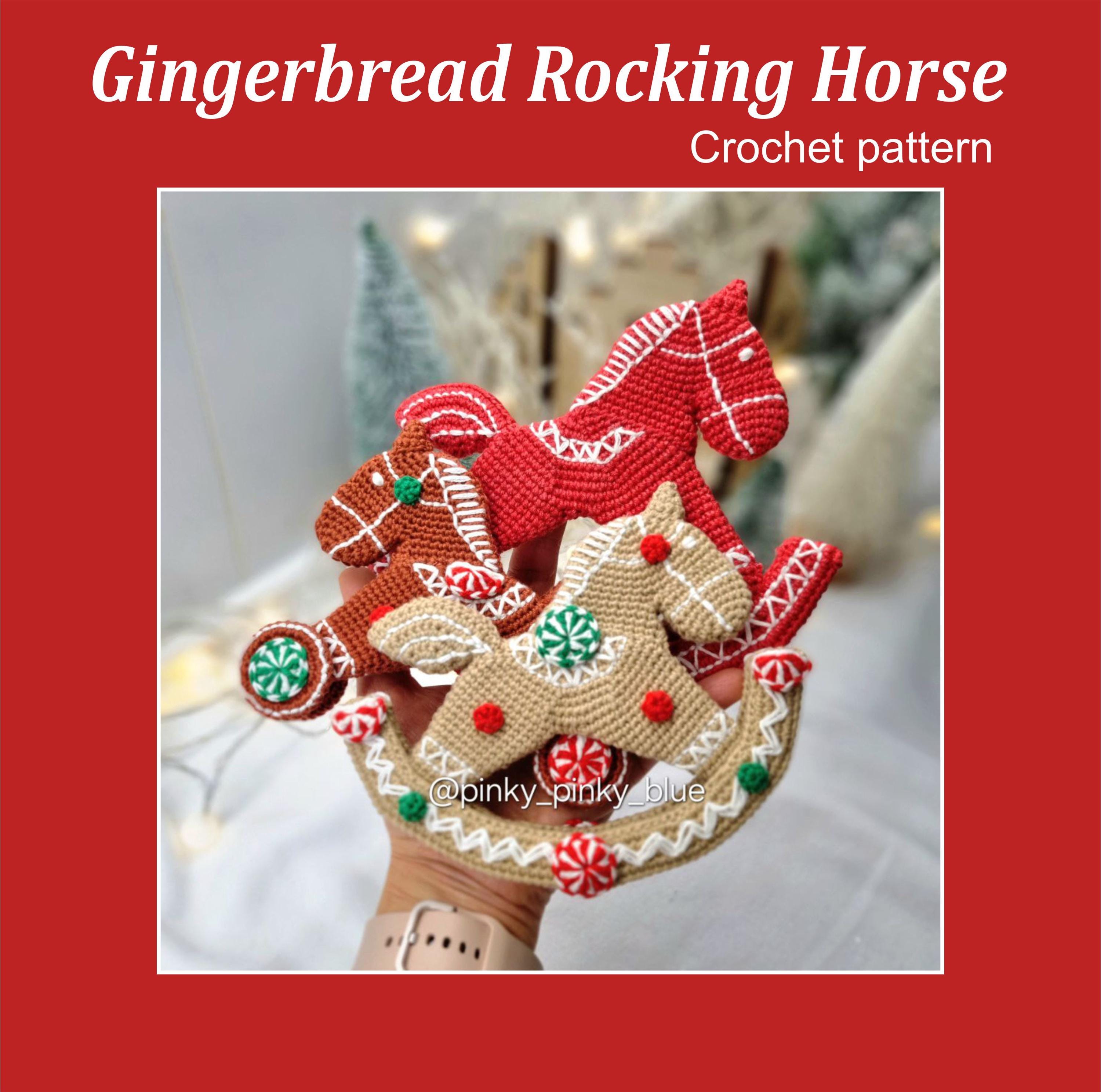 Gingerbread Rocking Horse Crochet Pattern - Etsy