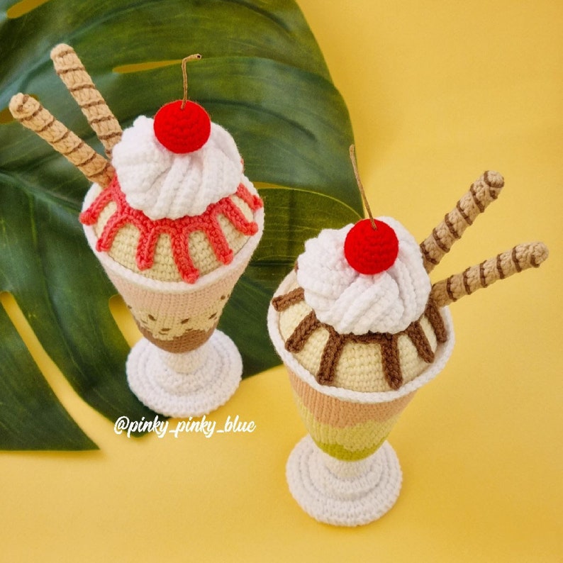 Ice Cream Dessert Crochet Pattern - Etsy